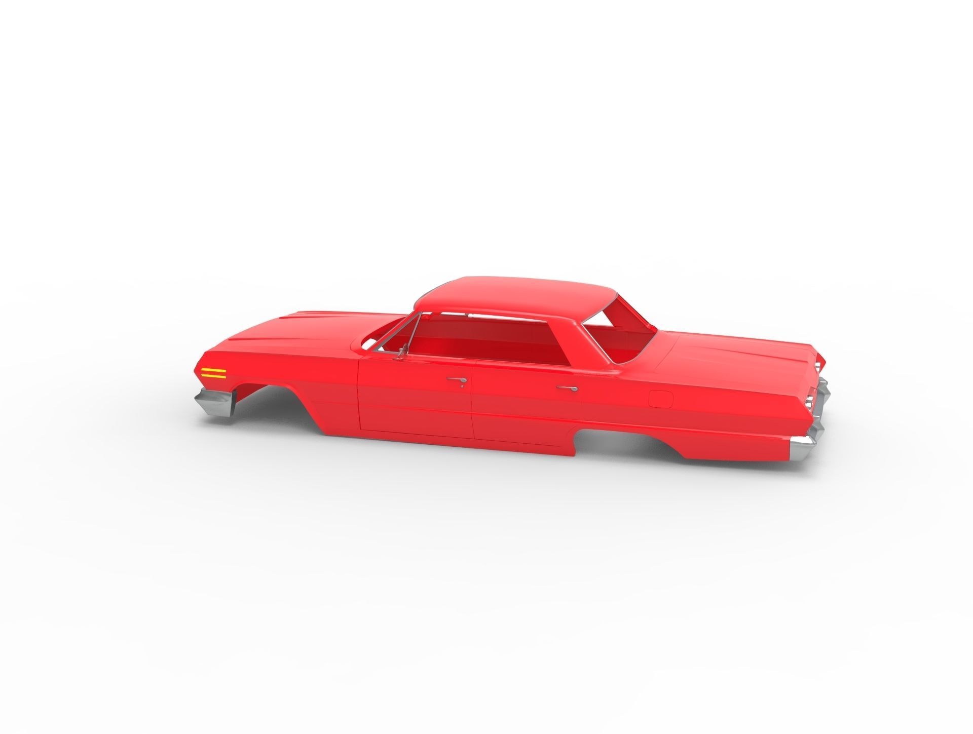Chevrolet Impala 1963 4 door Hardtop Sport Sedan 3D model 3D printable ...