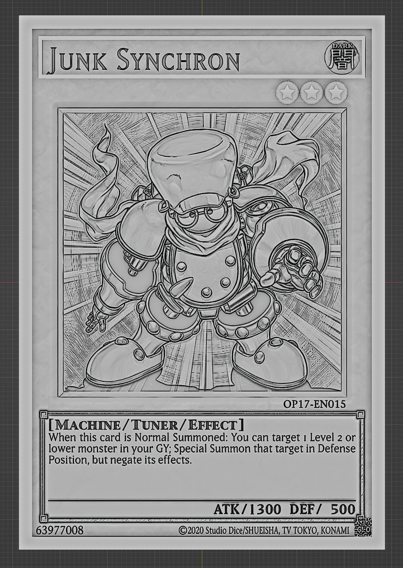 junk synchron - yugioh 3D model 3D printable | CGTrader