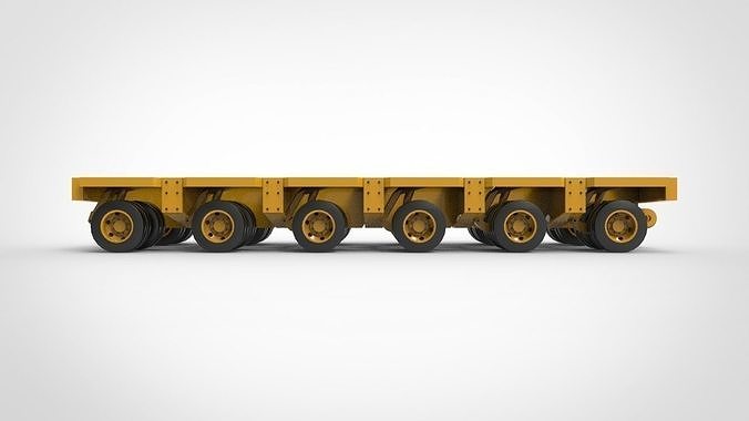 modular trailer 3D model | CGTrader