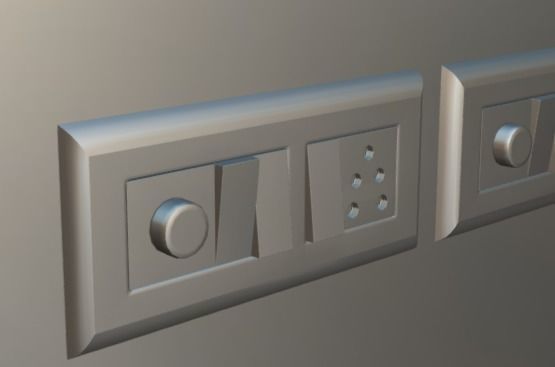 Switch Socket 3D model | CGTrader