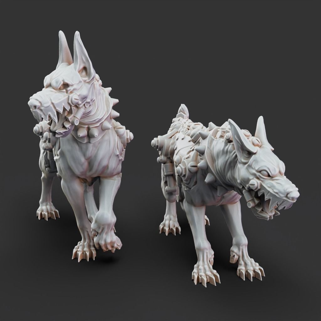 Guard Dogs - 3D Printable TTRPG - PRESUPPORTED - 32mm Scale 3D model 3D ...