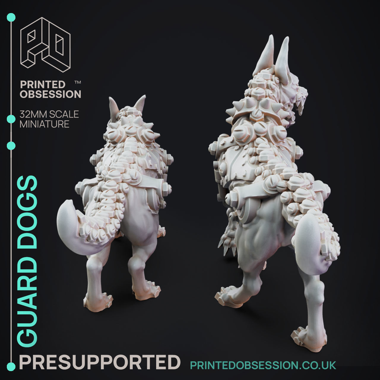 Guard Dogs - 3D Printable TTRPG - PRESUPPORTED - 32mm Scale 3D model 3D ...