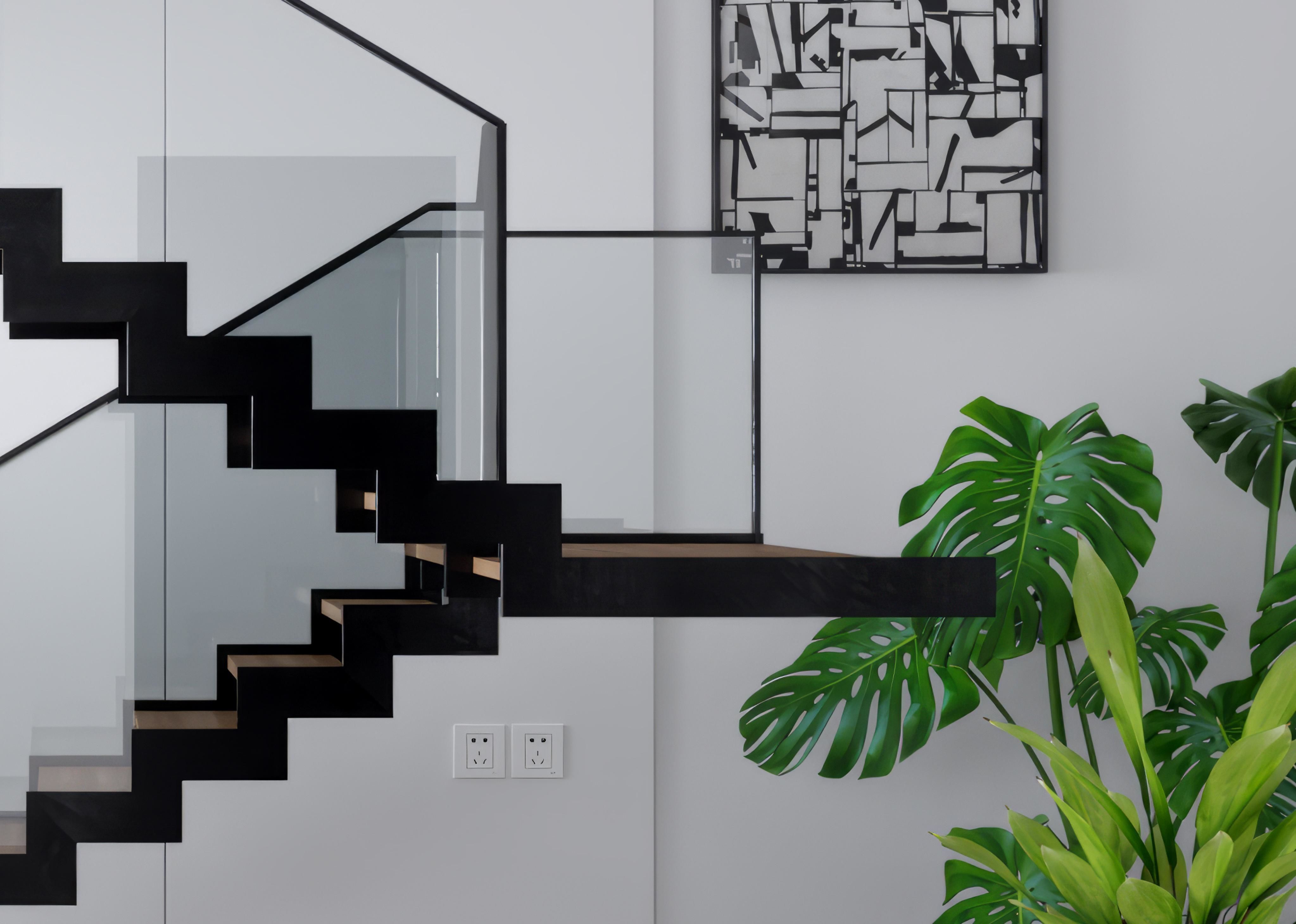 monomer decoration Staircase Modern member 3D model | CGTrader