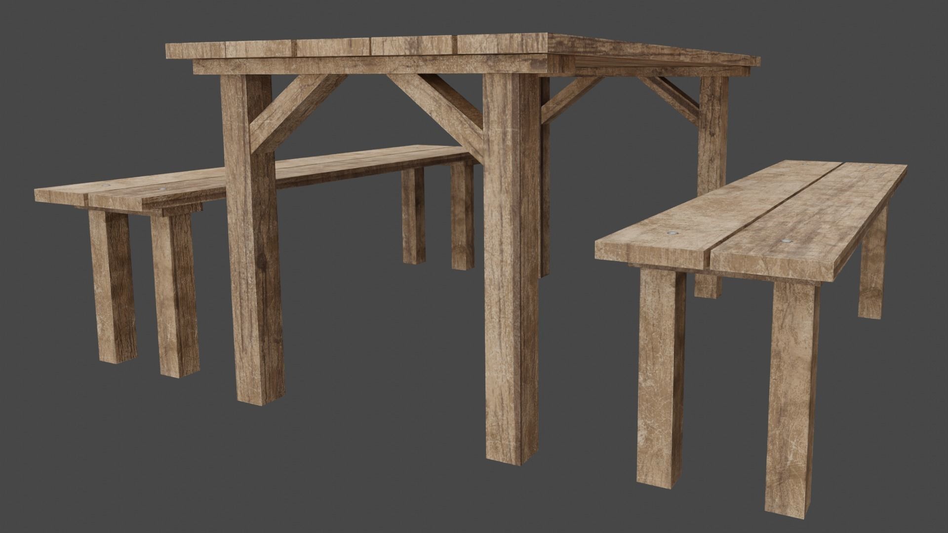Wooden Table free VR / AR / low-poly 3D model | CGTrader