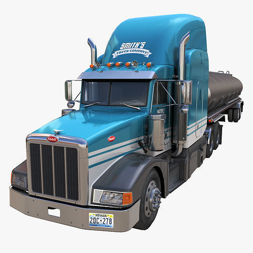 3D model Peterbilt 377 tanker truck VR / AR / low-poly | CGTrader