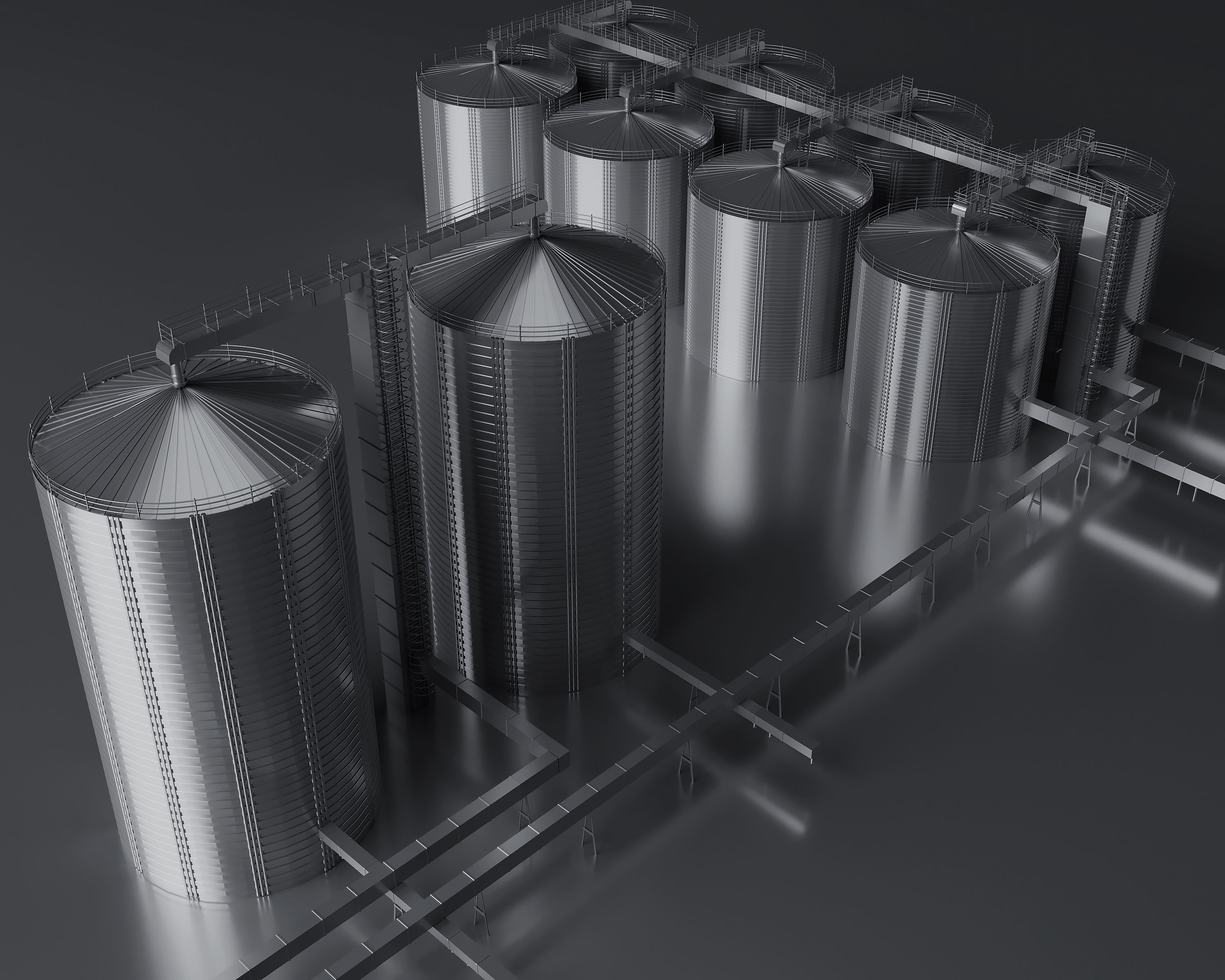 Grain Elevator Complex 3D model | CGTrader
