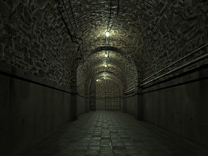 3D model Low poly Underground Tunnel corridor 02 VR / AR / low-poly ...