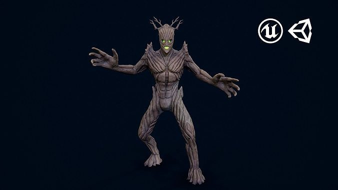 3D model Wood monster VR / AR / low-poly | CGTrader