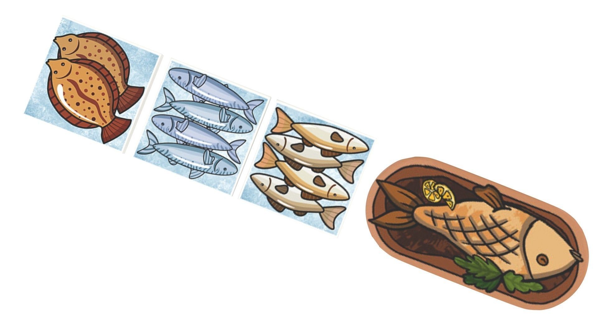 Fish Lego Tiles Set 3D model | CGTrader