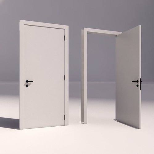 Simple door with mechanisms 3D model | CGTrader