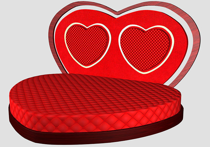 Heart Bed 3D model | CGTrader