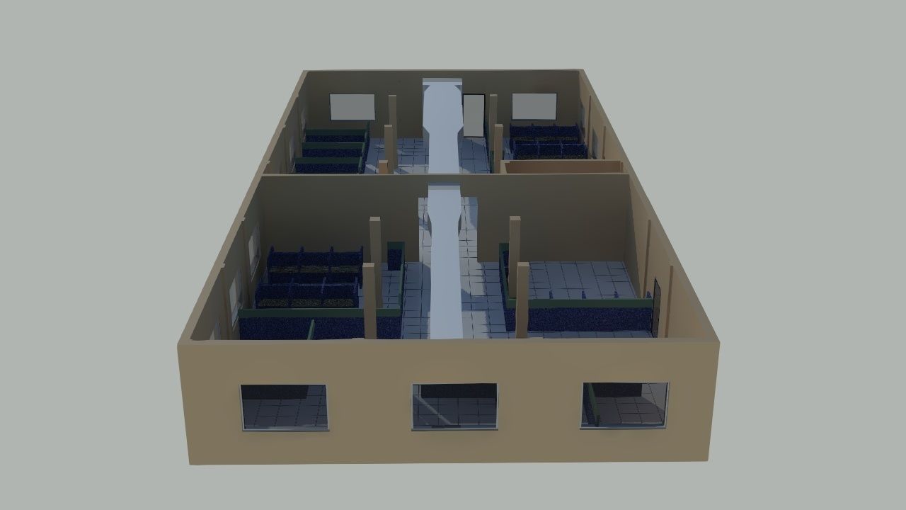 HVAC Central Line Route Duct Design - 02 3D model | CGTrader