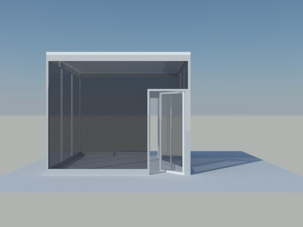 Cubic glass Wall Room 3D model | CGTrader