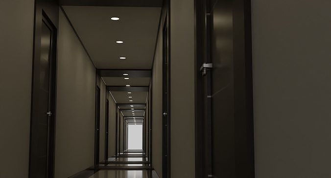 3D model Corridor Hallway VR / AR / low-poly | CGTrader