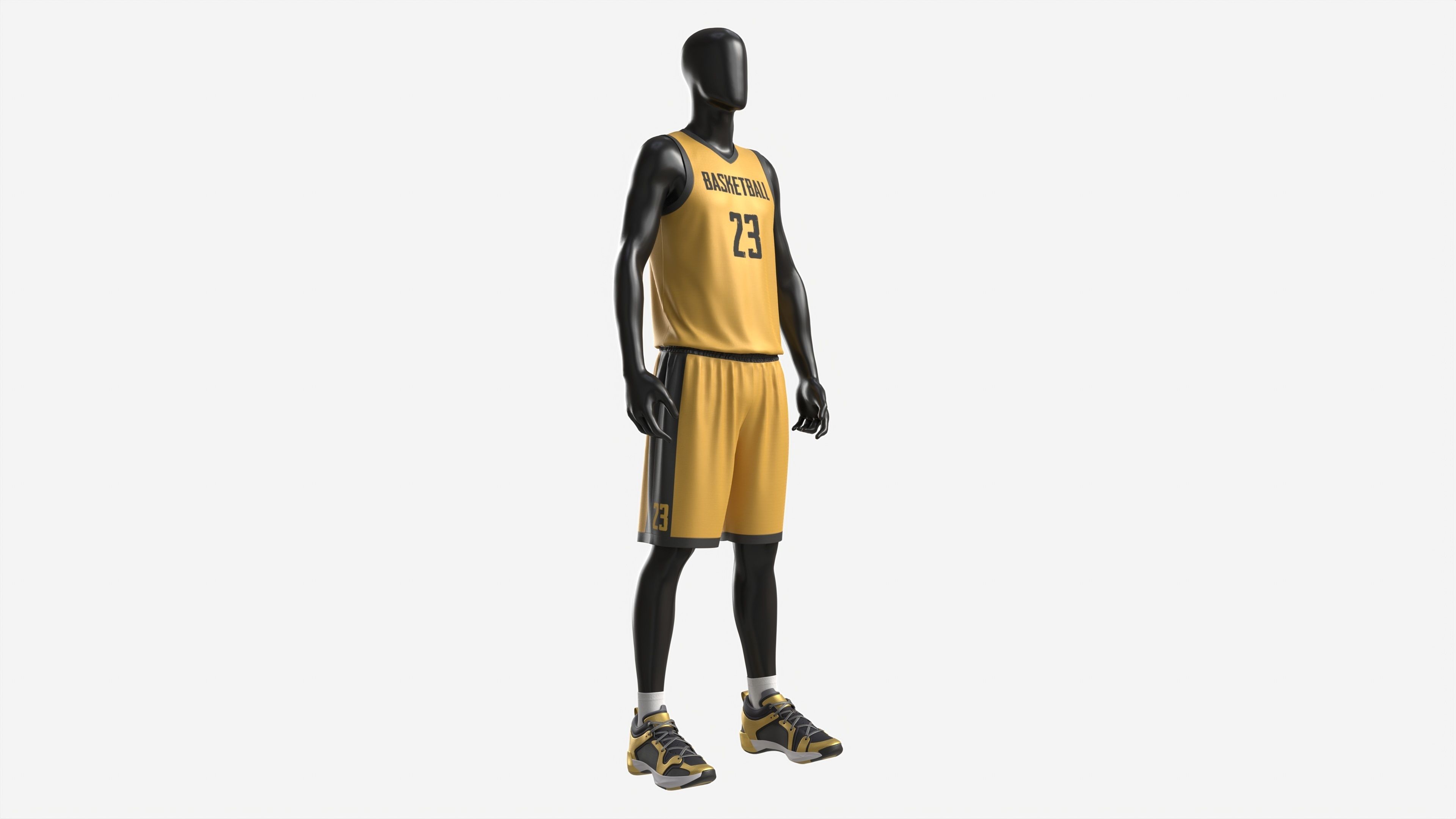 Male Mannequin in Basketball Uniform Standing 3D model | CGTrader