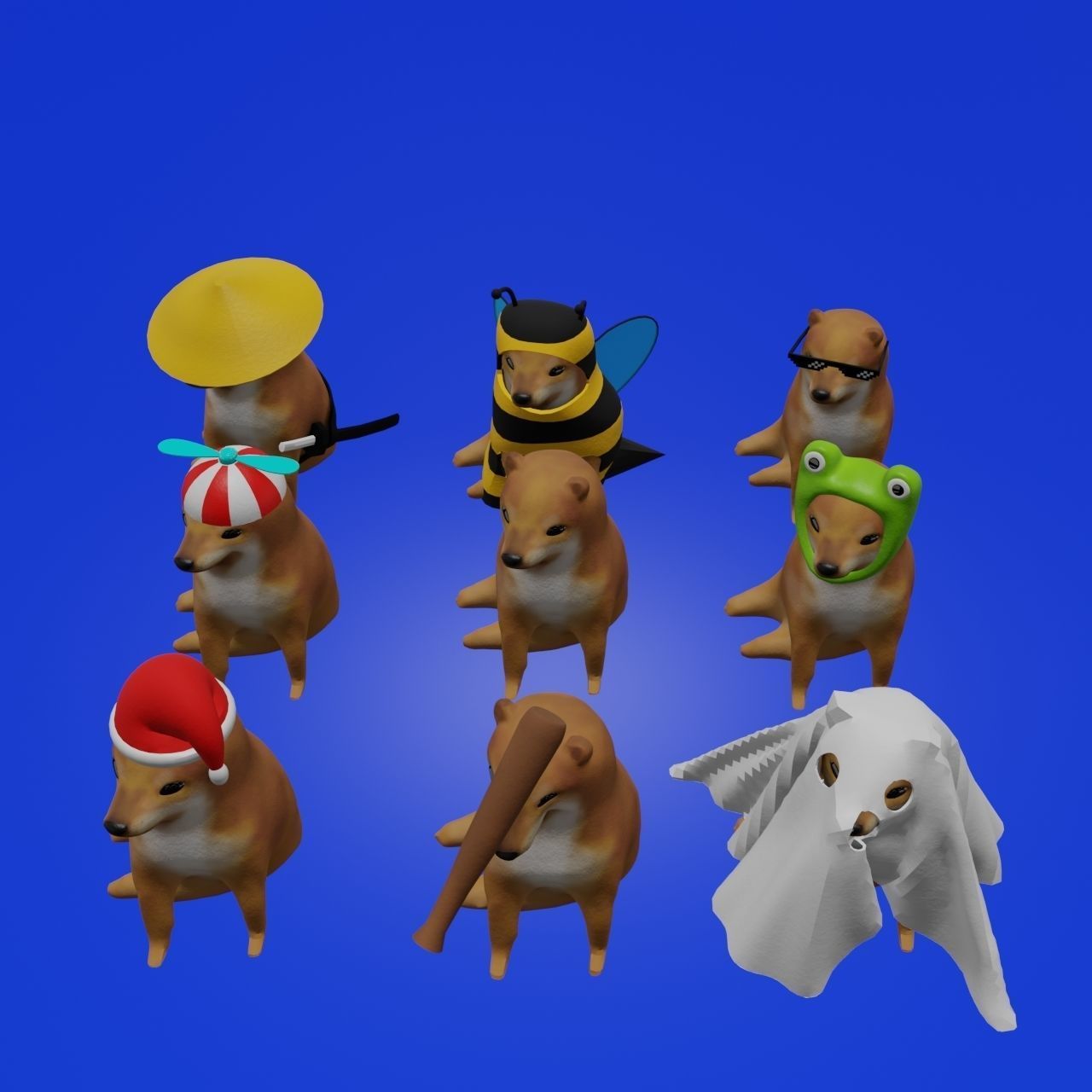 Cheems Collection - Doge Collection 3D model 3D printable | CGTrader