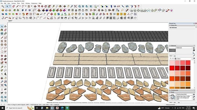 Simple paver stone sketchup 3dsmax model 3D model | CGTrader