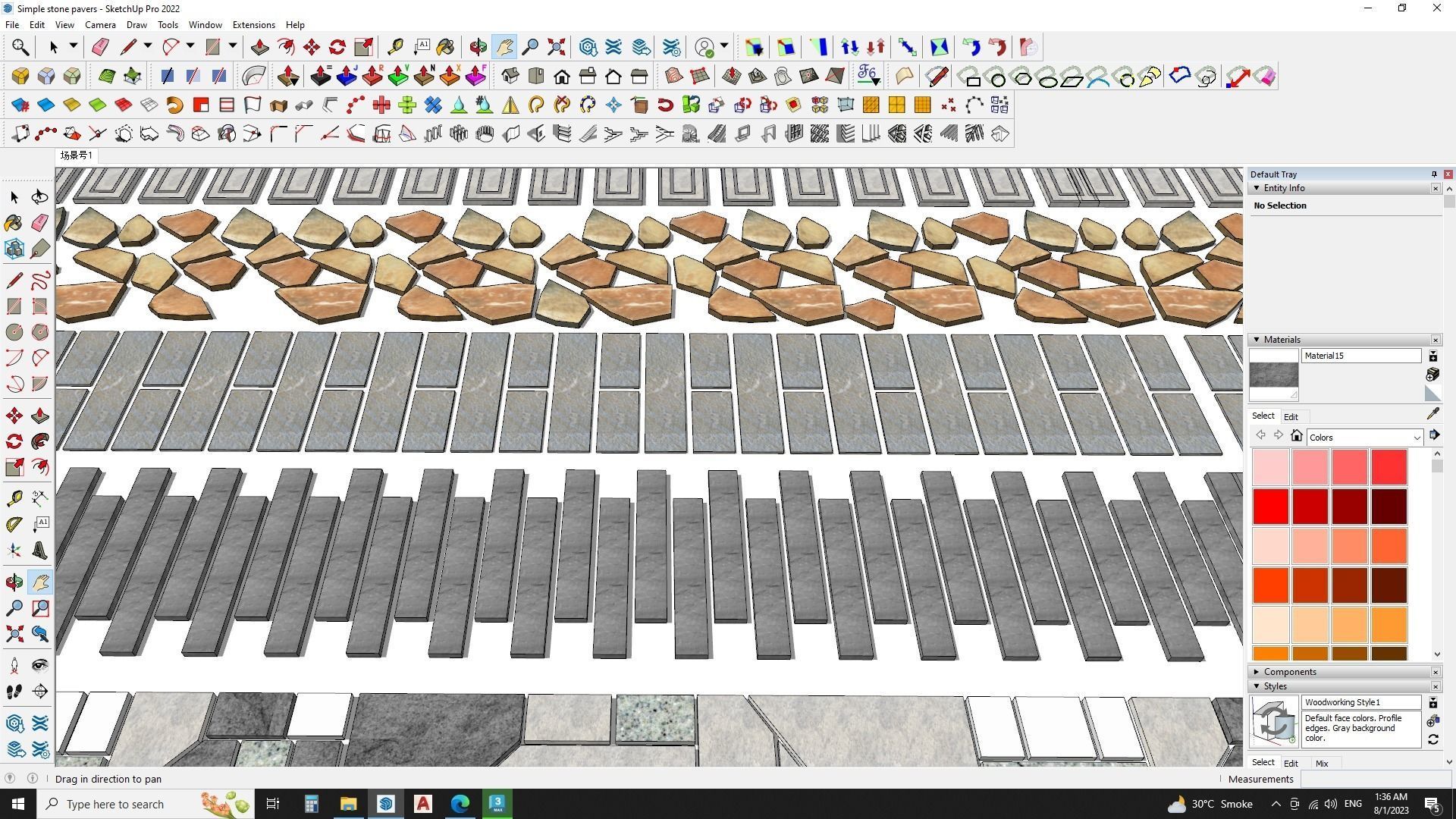 Simple paver stone sketchup 3dsmax model 3D model | CGTrader