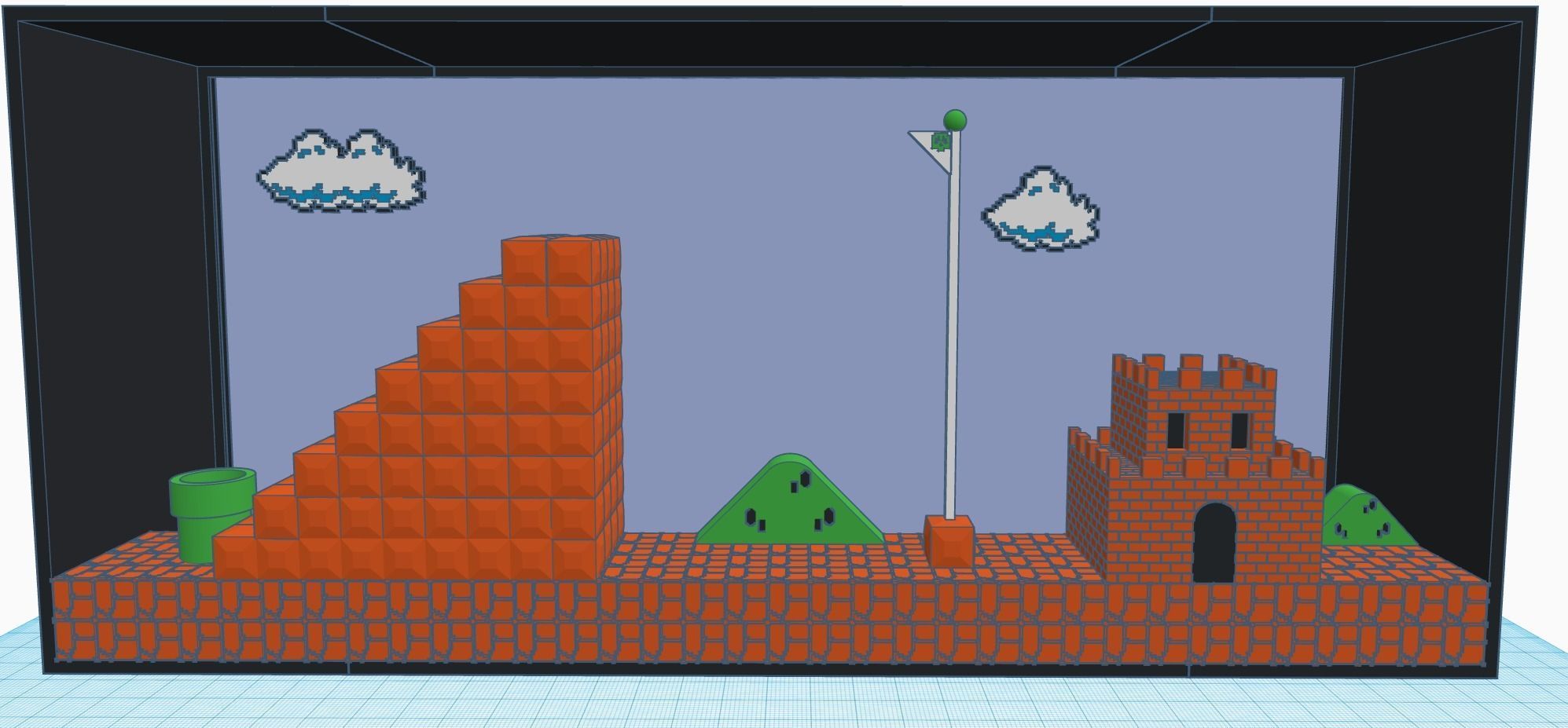 SUPER MARIO DIORAMA ONE PART 3D model 3D printable | CGTrader