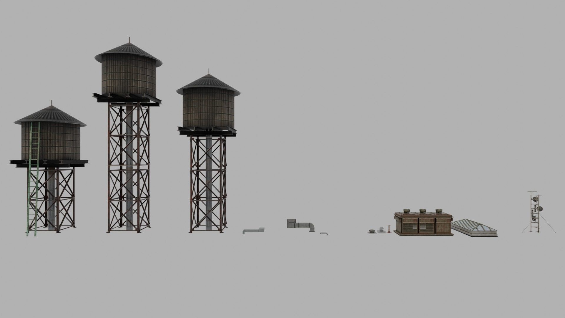 3D model RoofTopAssets VR / AR / low-poly | CGTrader