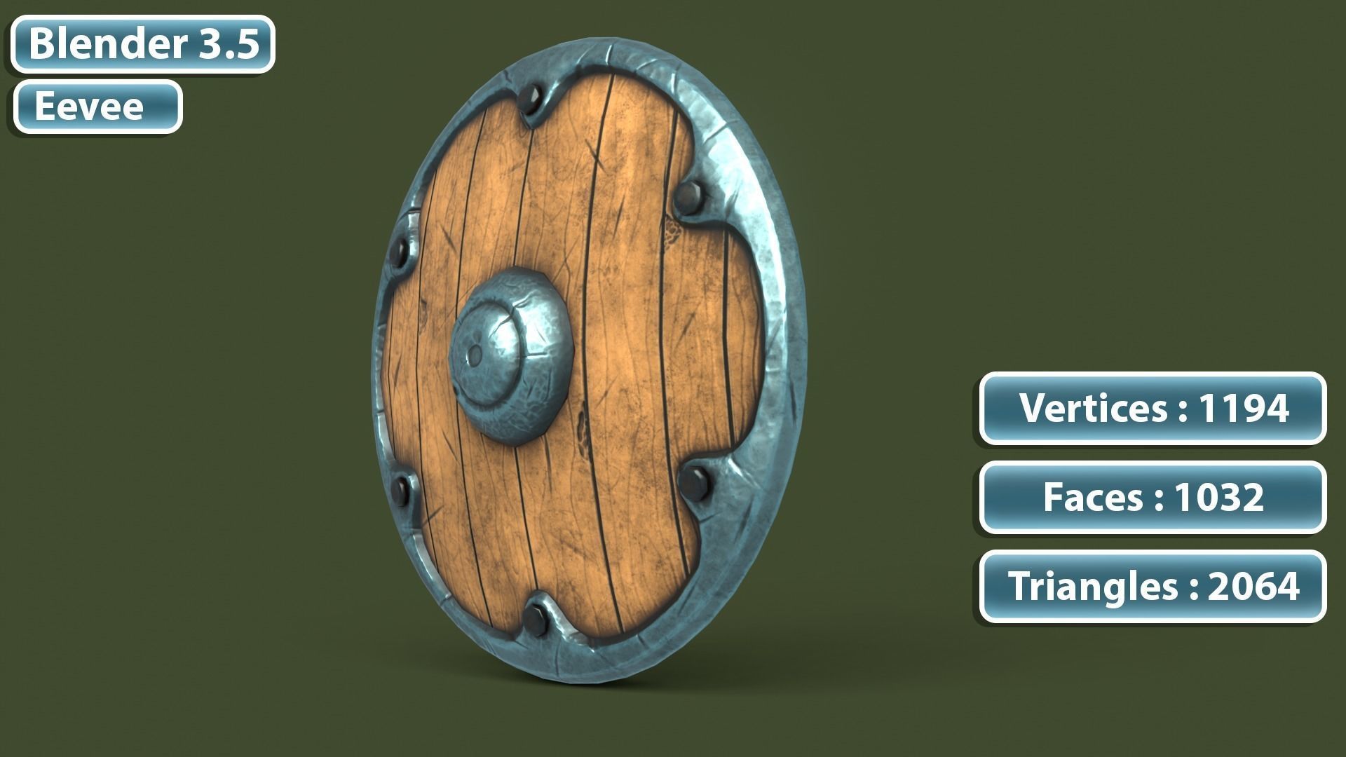 3D model Stylized Shield VR / AR / low-poly | CGTrader