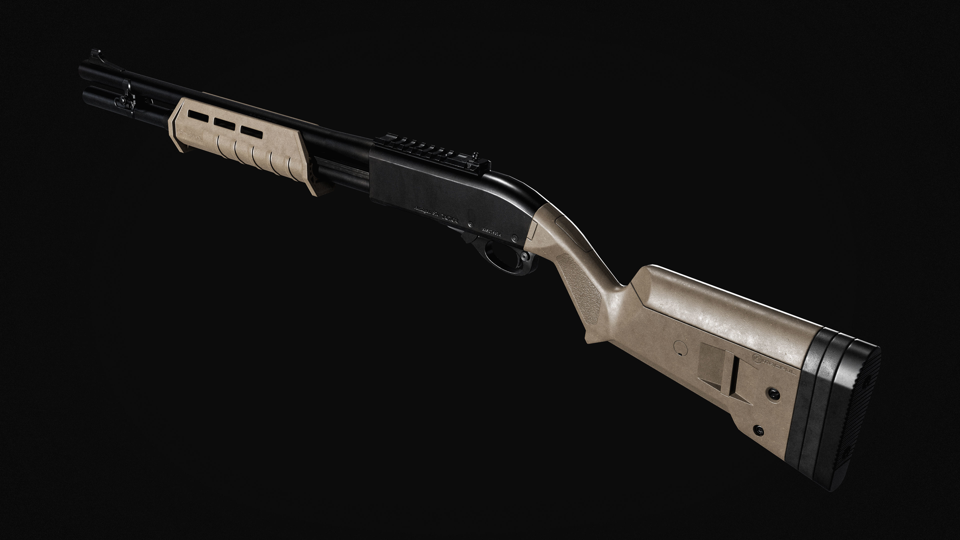 Magpul Stock and Forend for Remington 870 3D model | CGTrader
