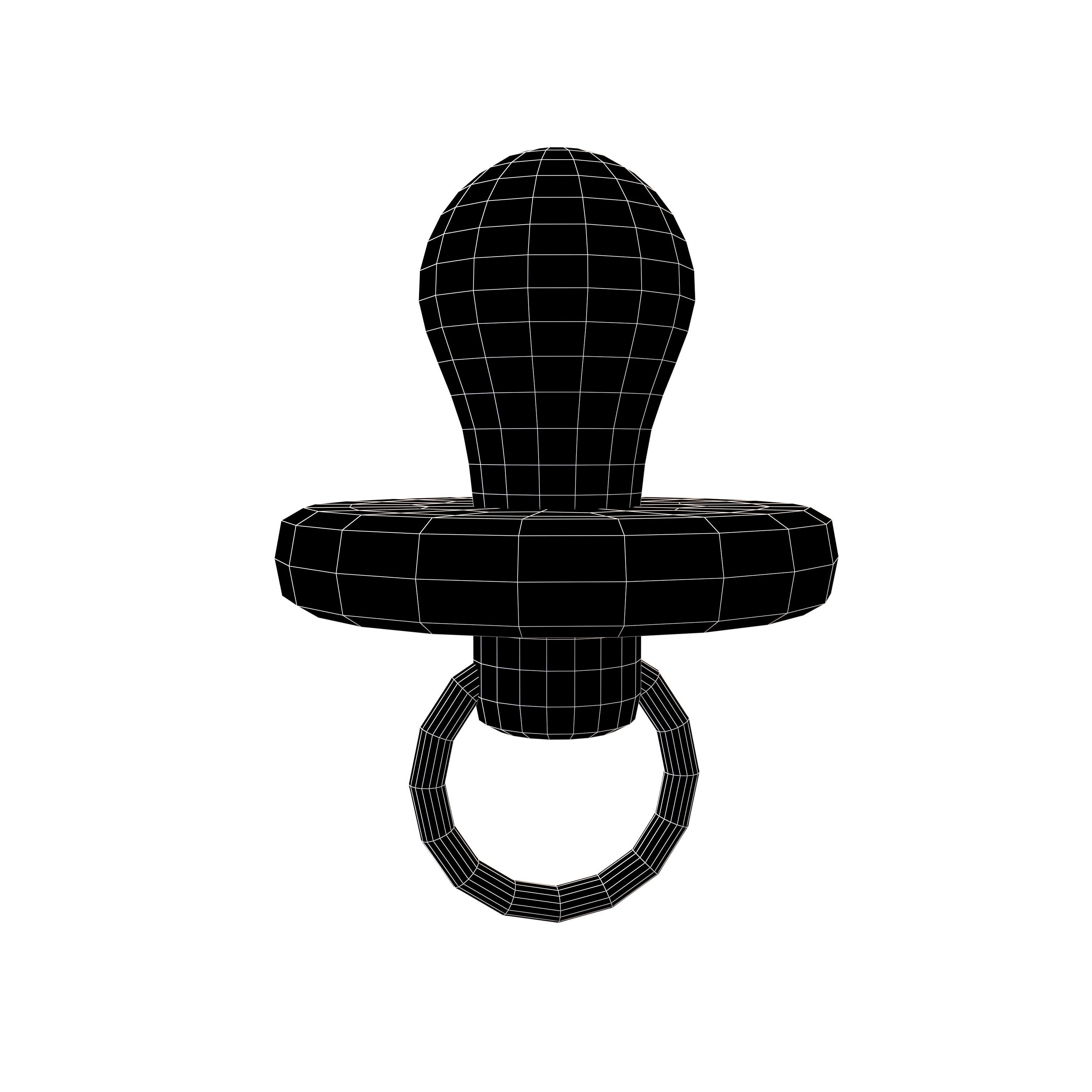 3D model Baby Pacifier V1 004 VR / AR / low-poly | CGTrader