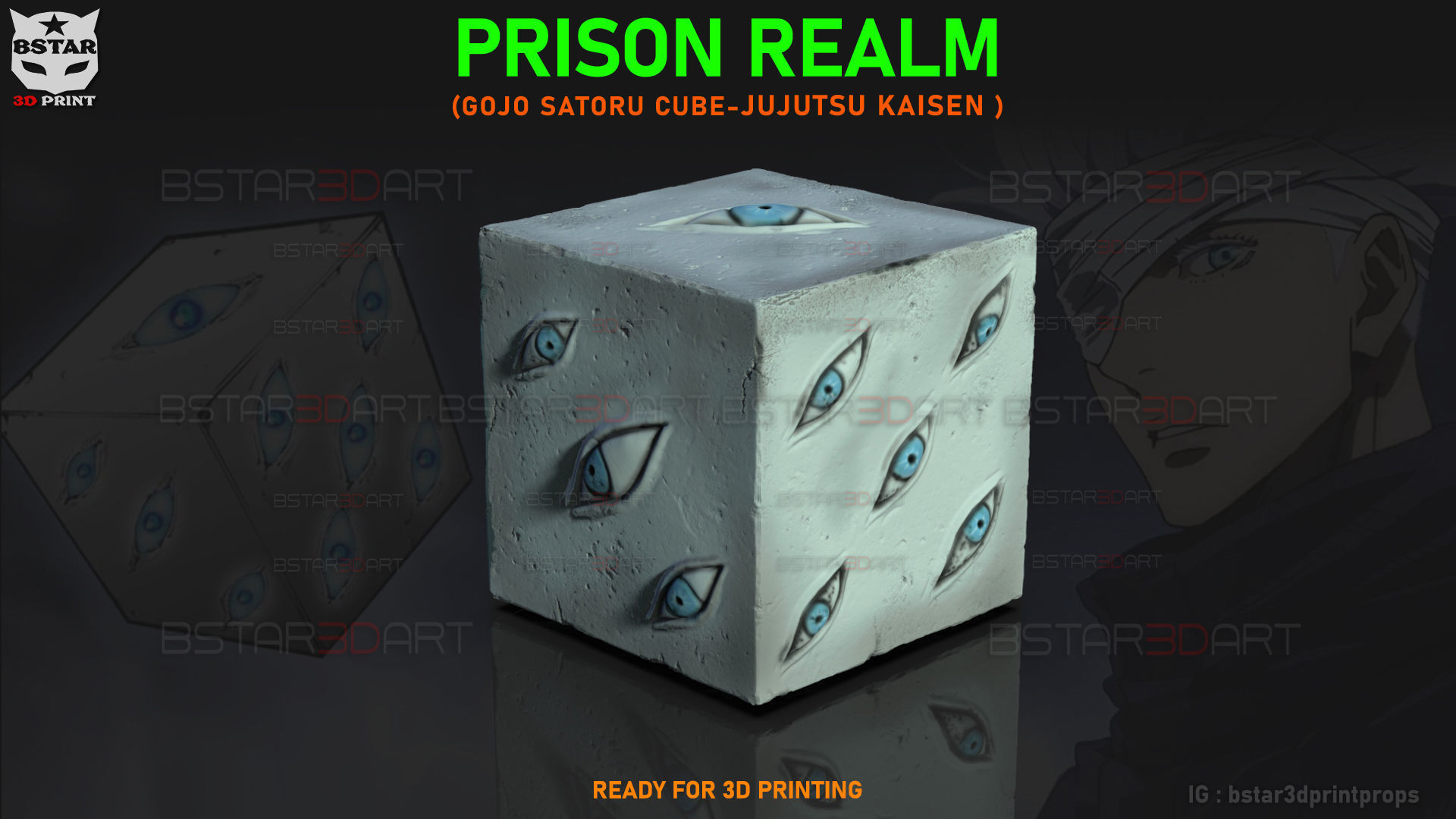 Prison Realm - Gojo satoru Cube - Jujutsu Kaisen 3D model 3D printable ...