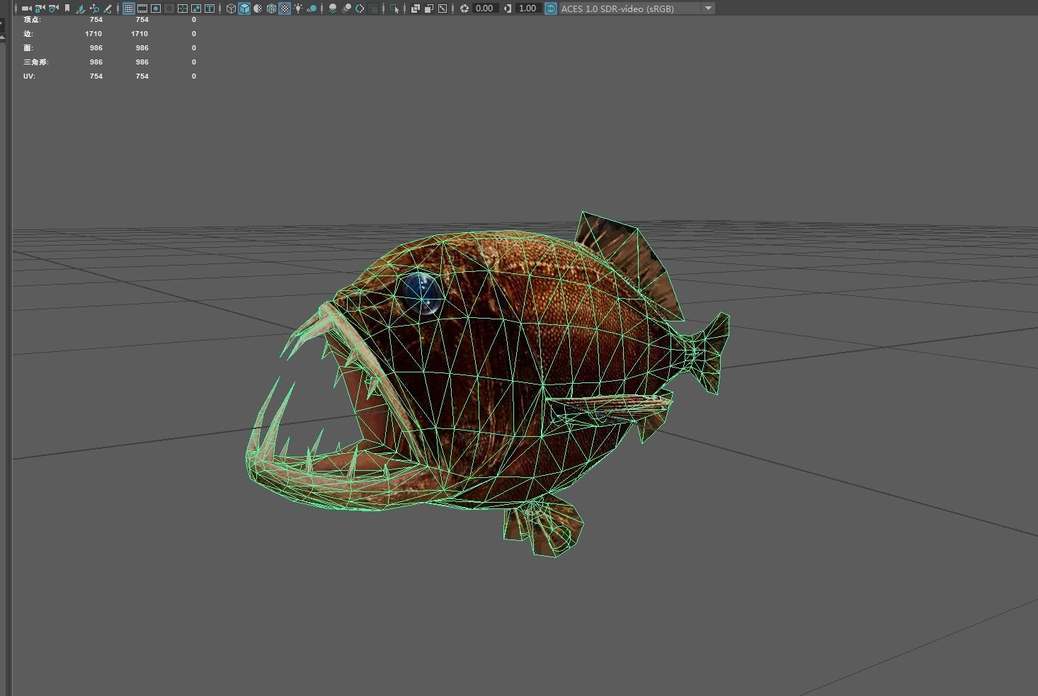 Fangtooth 3D model rigged | CGTrader