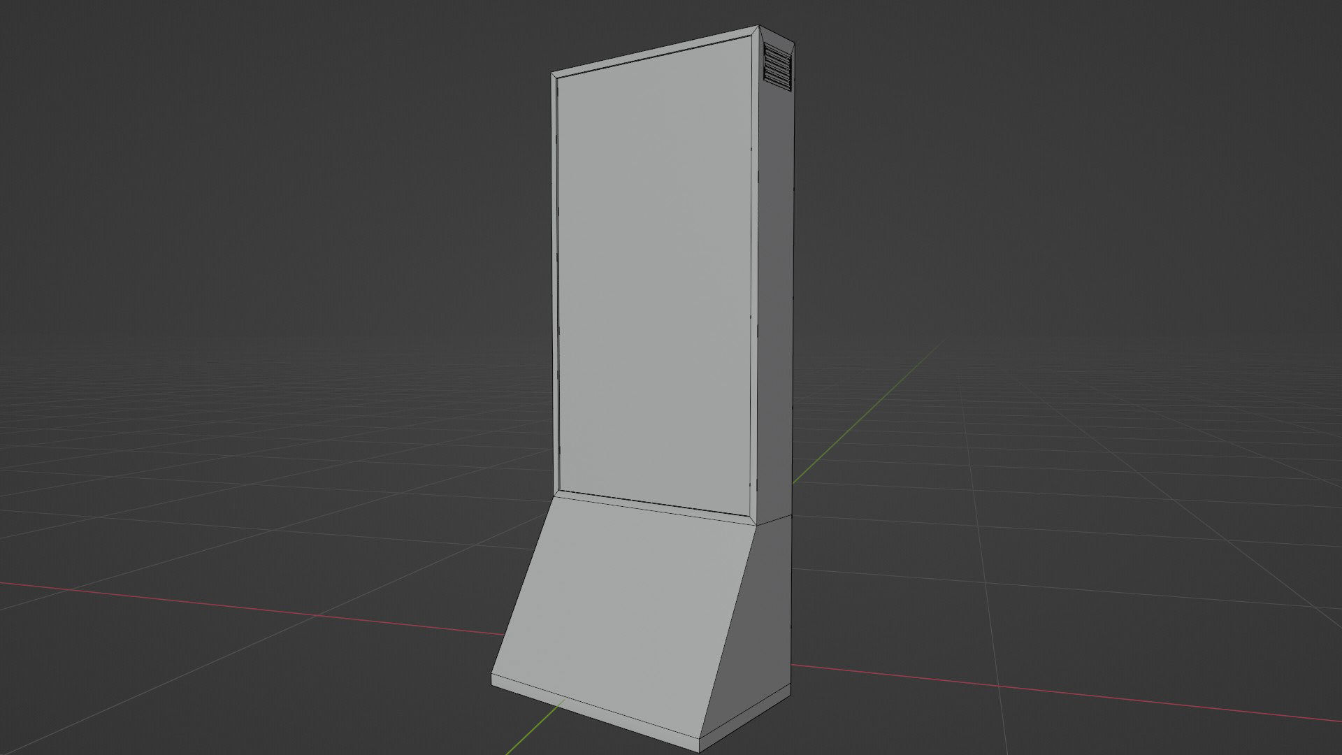 3D model Digital Information Board Display 3D Model VR / AR / low-poly ...