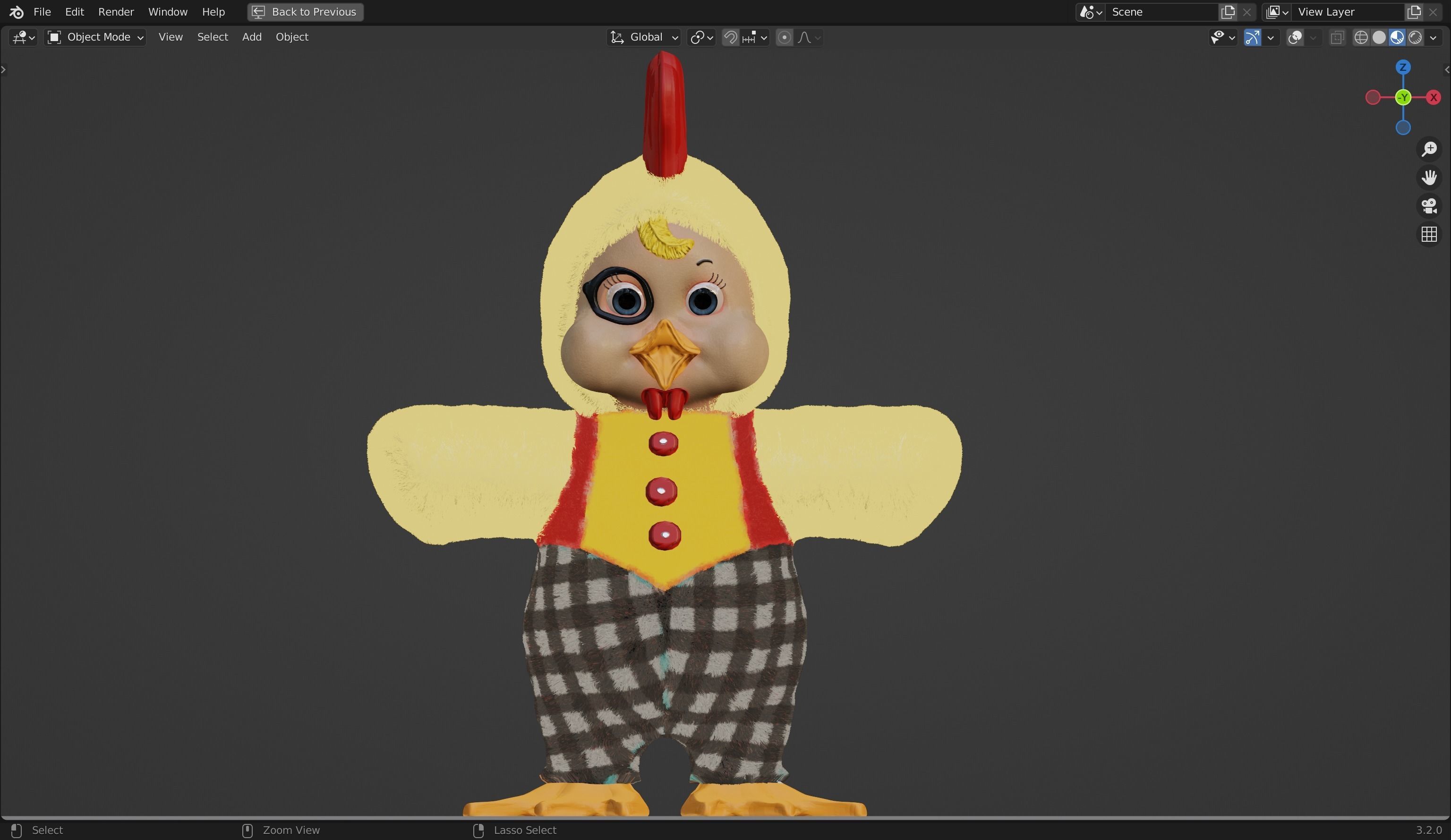 3D model Rushton Rooster furry 3D Model VR / AR / low-poly | CGTrader