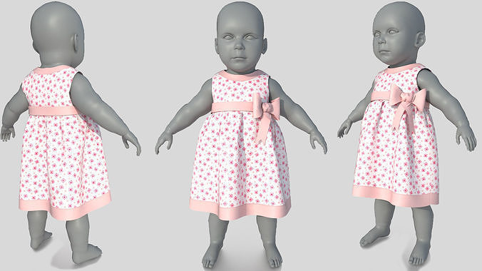 3D model BEBE DRESS VR / AR / low-poly | CGTrader