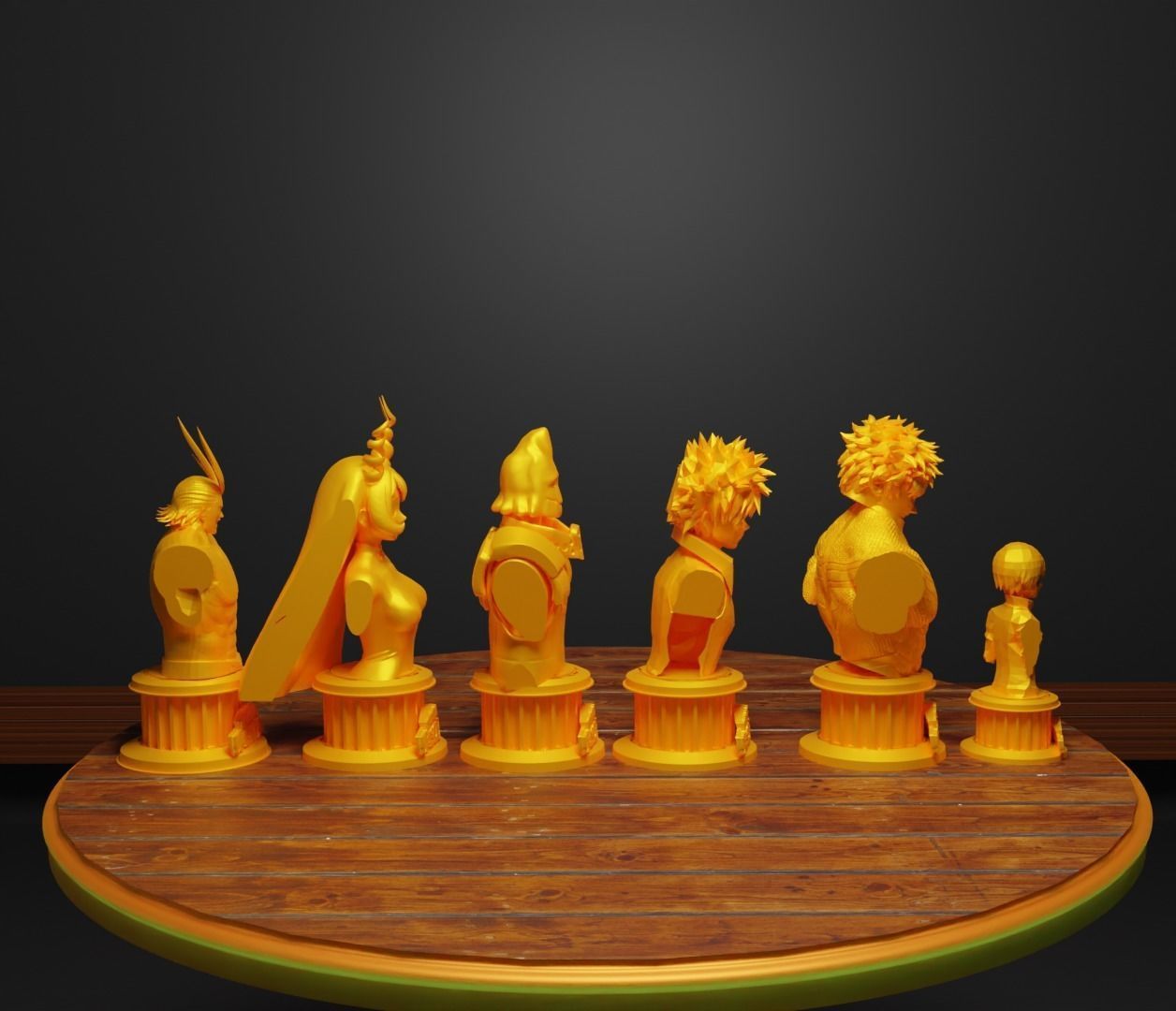 Anime Figure Chess Set Anime Character Chess Pieces V3 3D model 3D ...