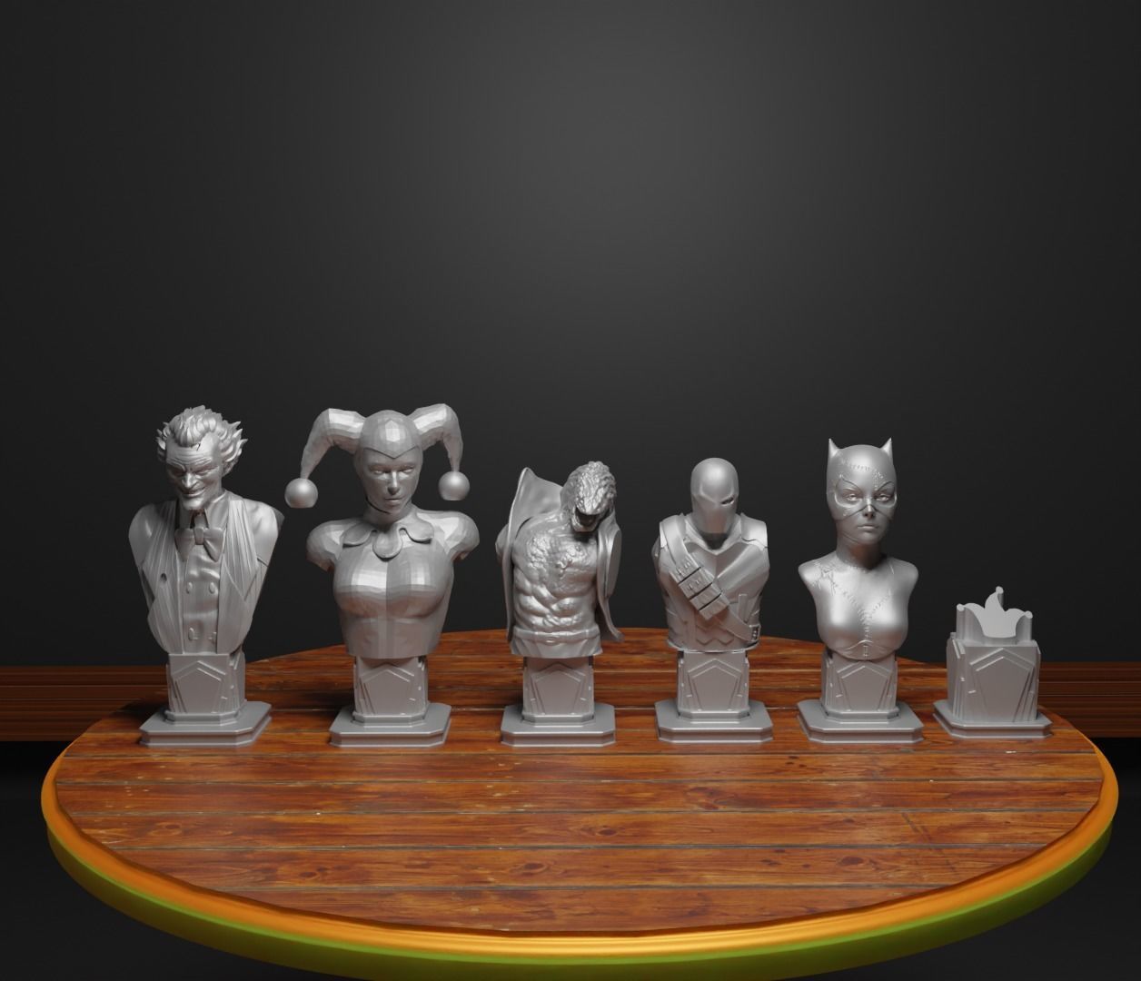 Batman Versus Joker Figure Chess Set Suicide Squad Character 3D model ...