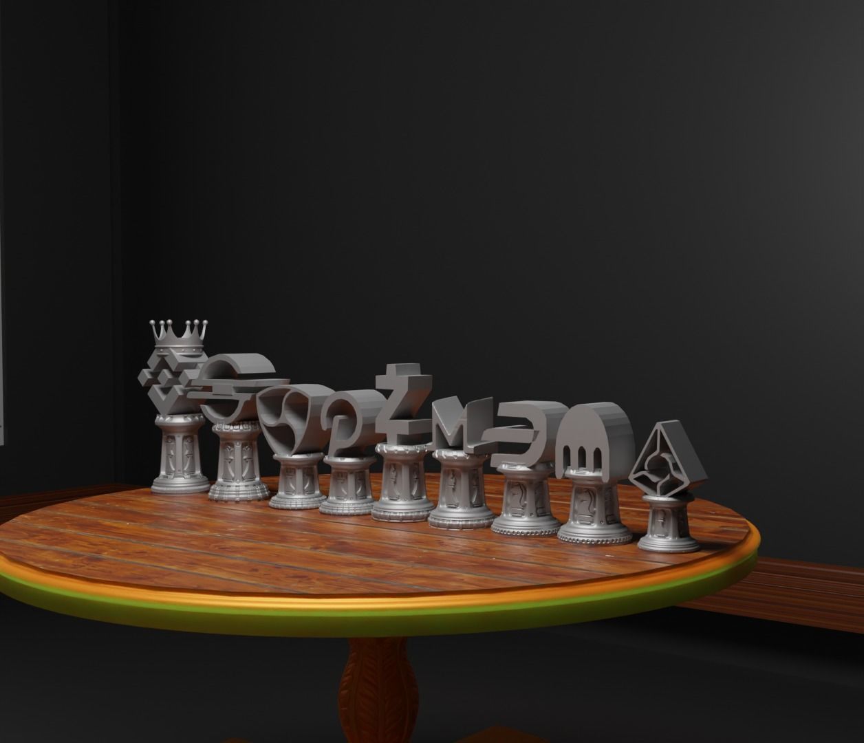 Crypto Coin Figure Chess Set 18 Character Chess Pieces 3D model 3D ...