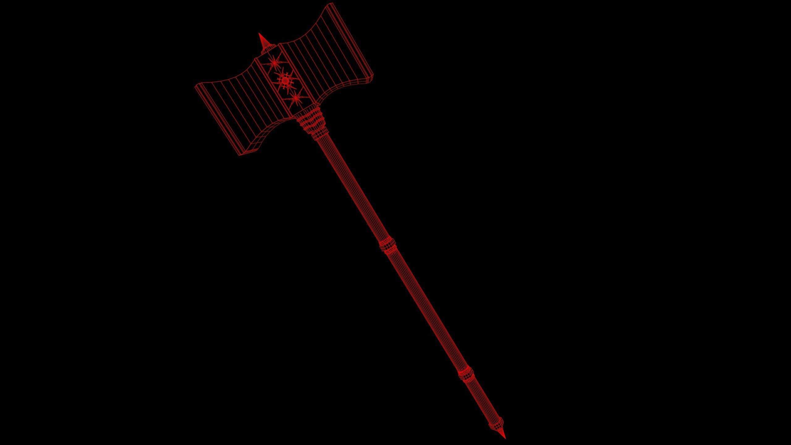 3D model Fantasy Old Two Handed Hammer VR / AR / low-poly | CGTrader