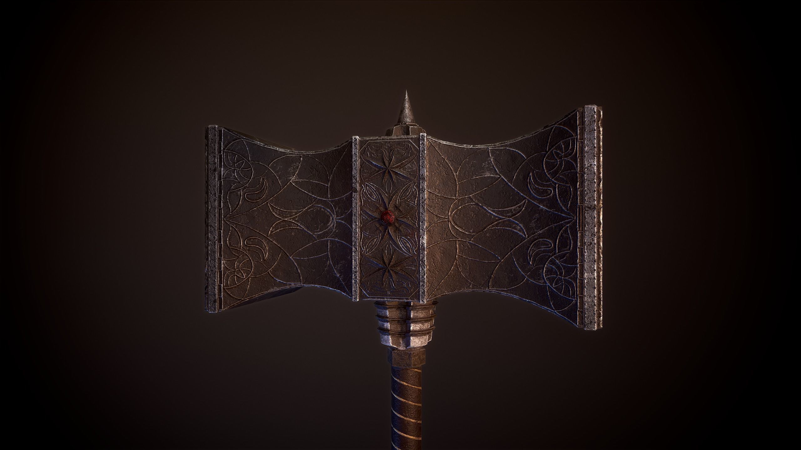 3D model Fantasy Old Two Handed Hammer VR / AR / low-poly | CGTrader