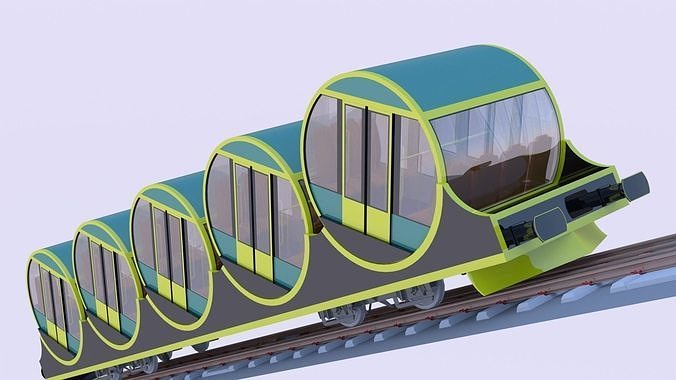 Funicular - mountain train 3D model | CGTrader