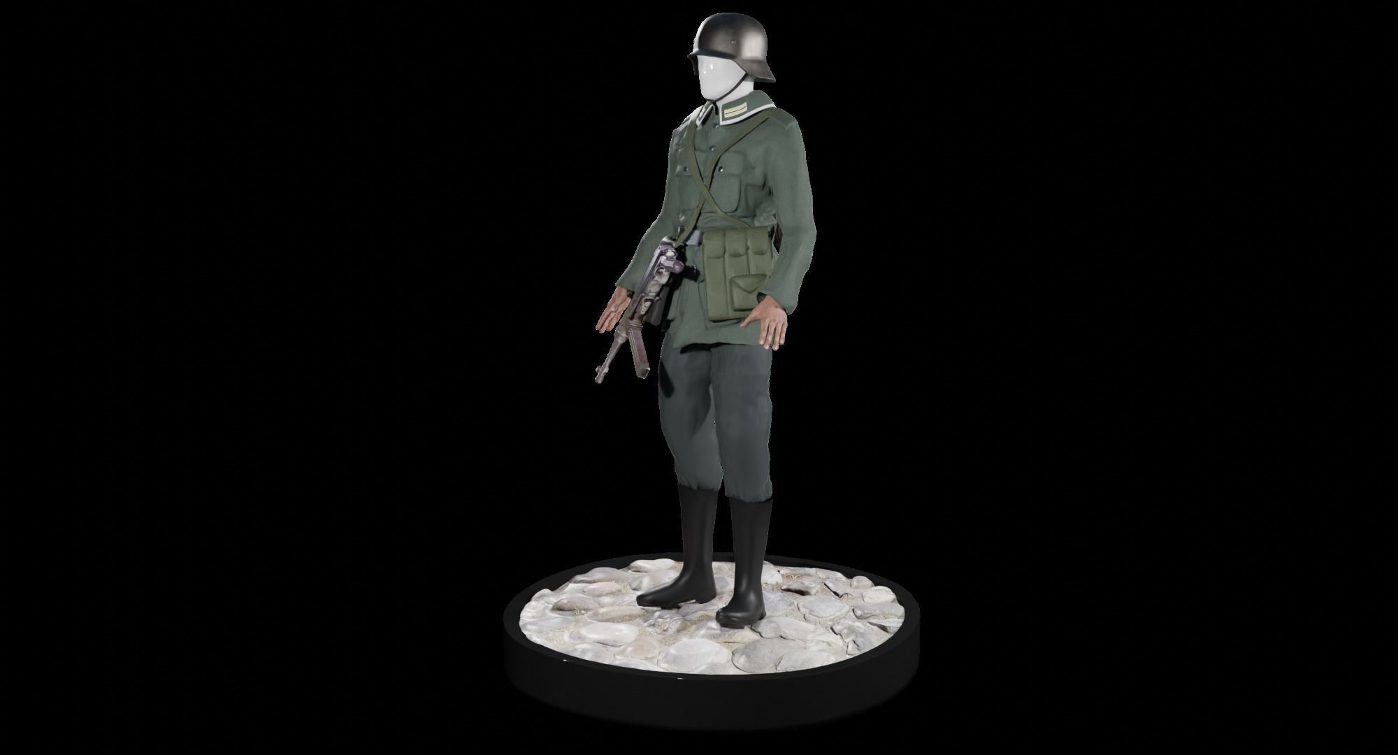3D model World War 2 German Soldier - Rigged VR / AR / low-poly | CGTrader