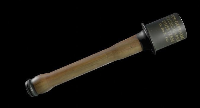 3D model World War 2 German Hand Grenade Stielhandgranate VR / AR / low ...