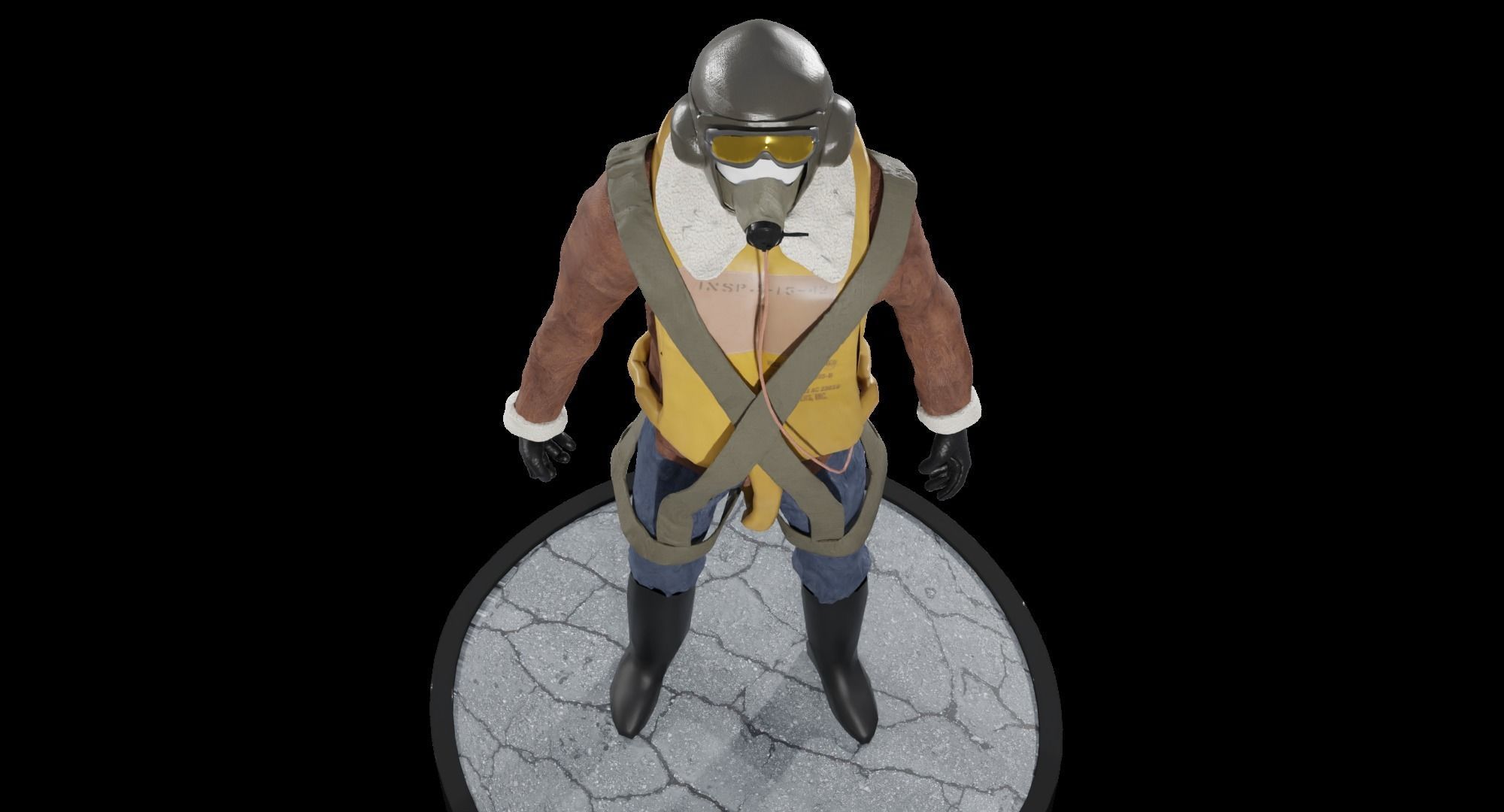 3D model World War 2 Spitfire Pilot VR / AR / low-poly | CGTrader