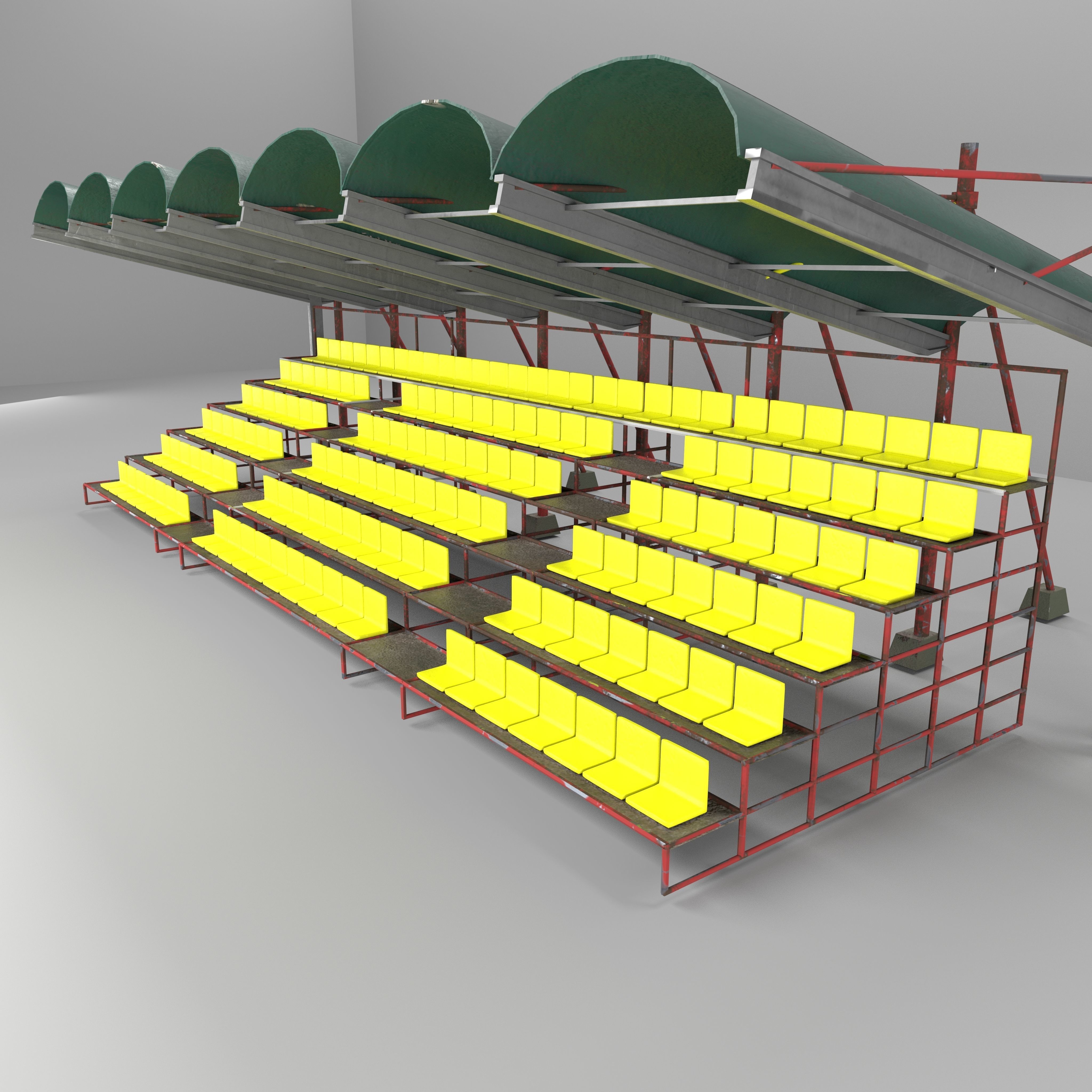 3D model stadium seating tribune VR / AR / low-poly | CGTrader