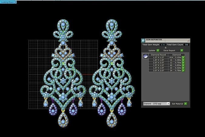 women earing 3D model 3D printable | CGTrader