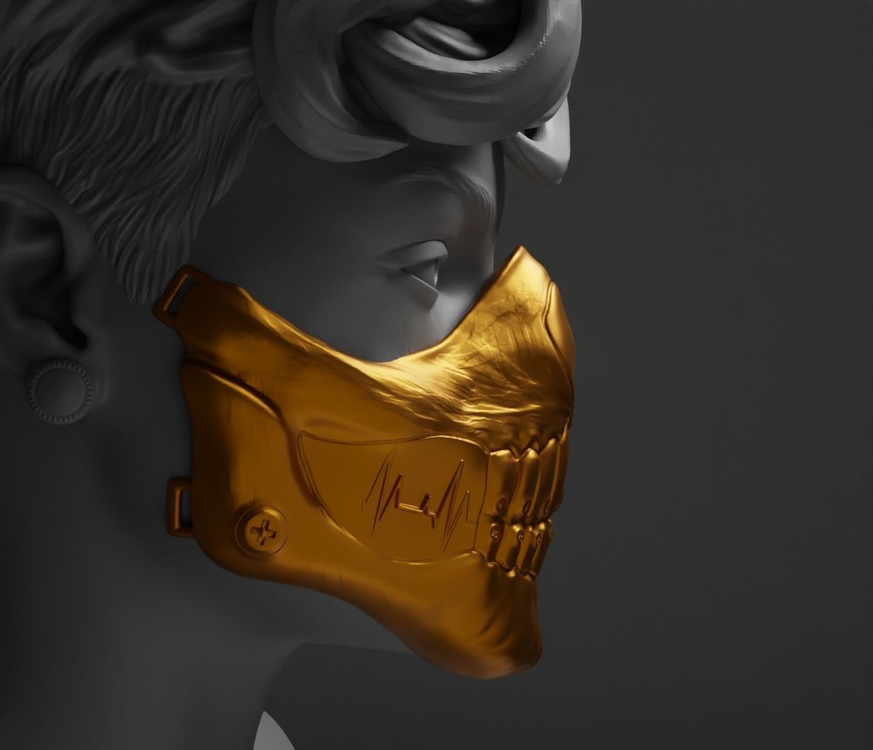 Cyborg Mask STL for 3D 3D model 3D printable | CGTrader Cyborg Mask STL for 3D 3D model 3D printable | CGTrader