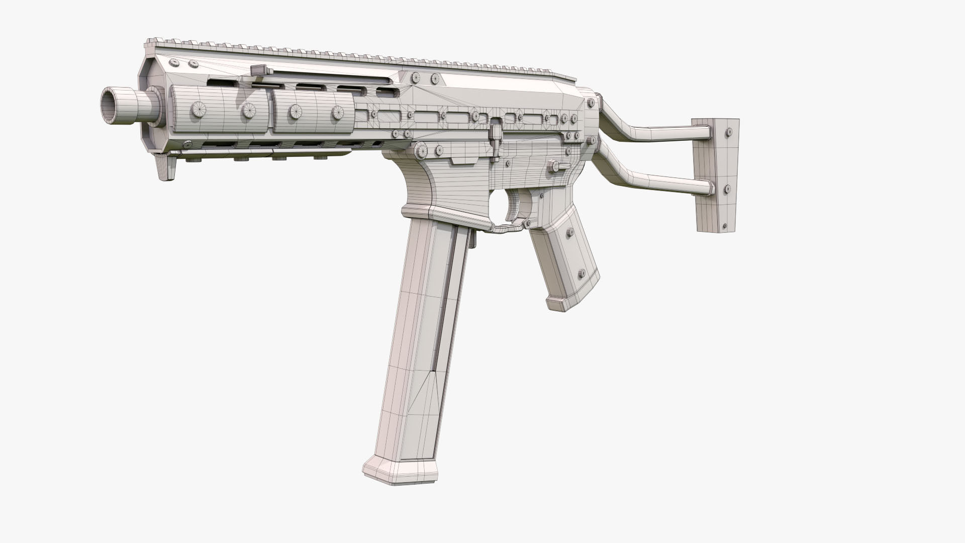 3D model the gun smg45 3D model Textures VR / AR / low-poly | CGTrader