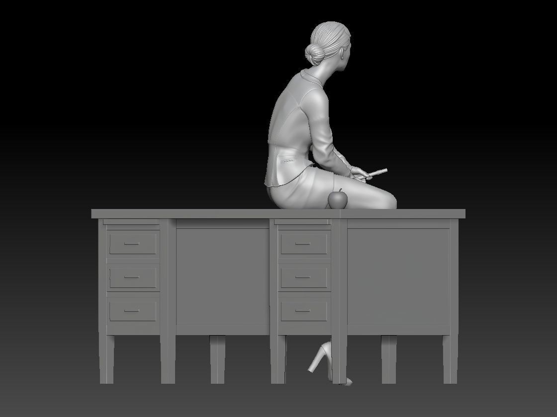 TEACHER GIRL 3 3D model 3D printable | CGTrader