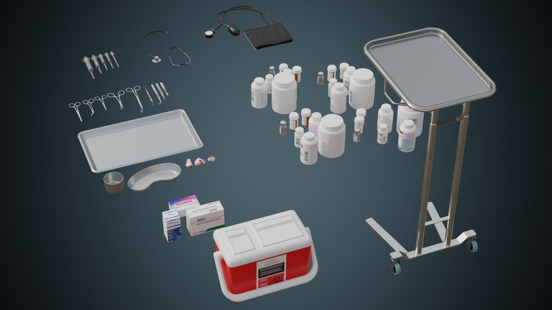Hospital Props Collection 3A VR / AR / low-poly | CGTrader