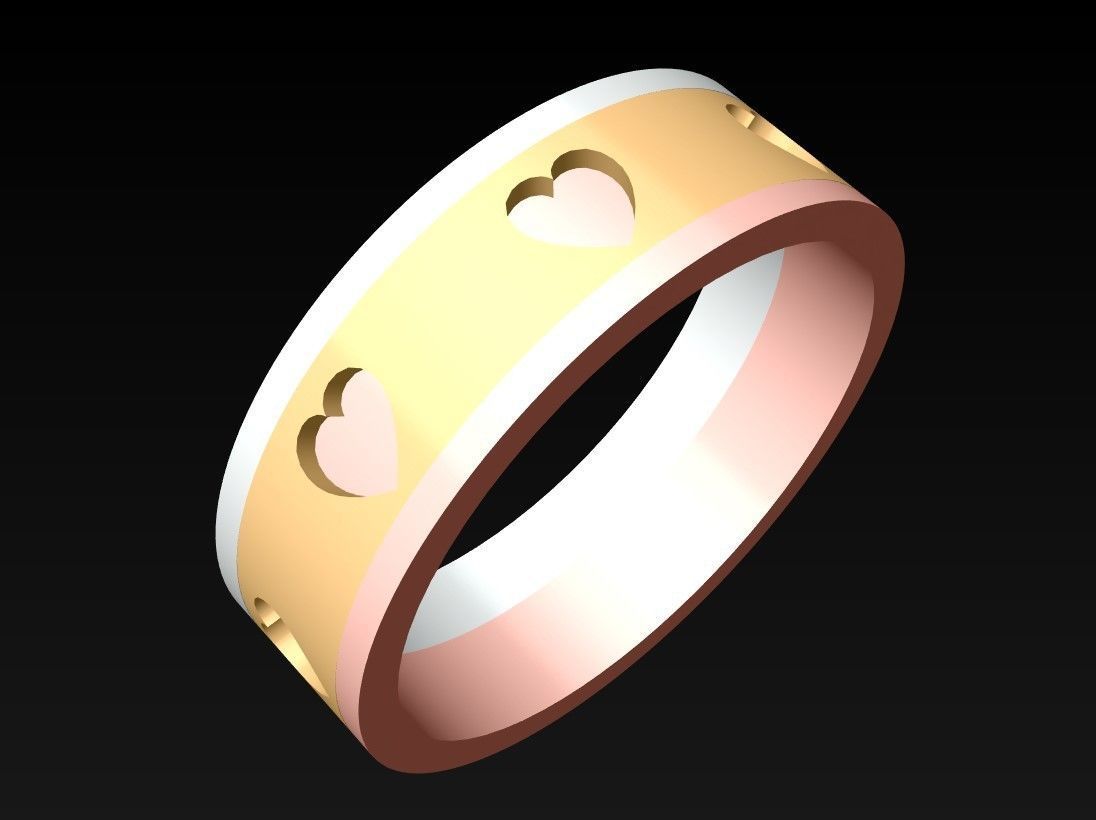 Heart Ring - Assembly Rings - Rotating Rings - N5176 3D model 3D ...