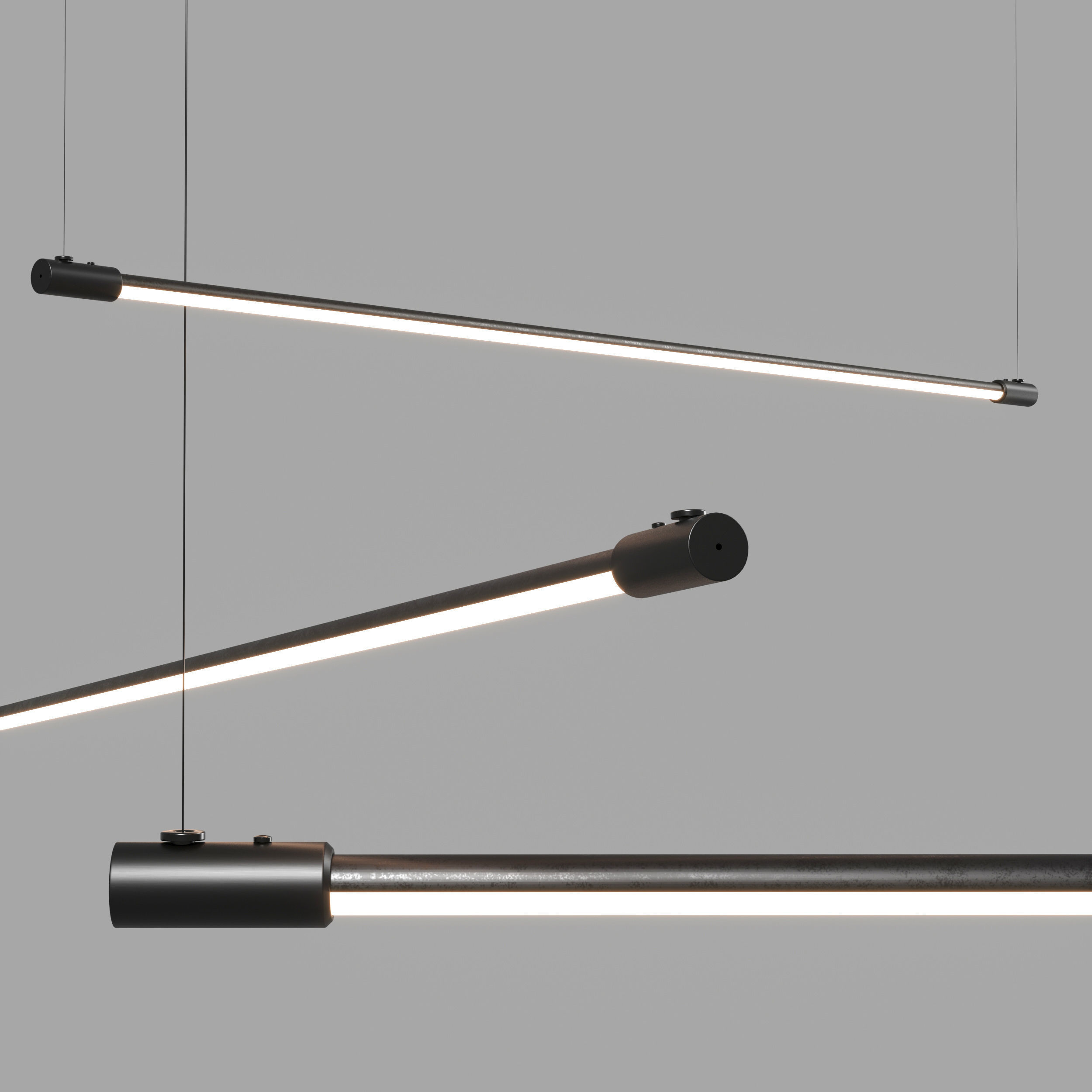 3D model Linear LED Pendant Lamp VR / AR / low-poly | CGTrader