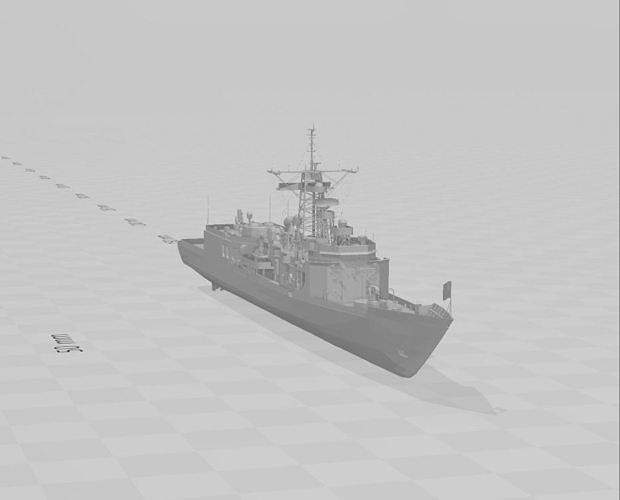 United States Navy Oliver Hazard Perry-class frigate 3D model 3D ...